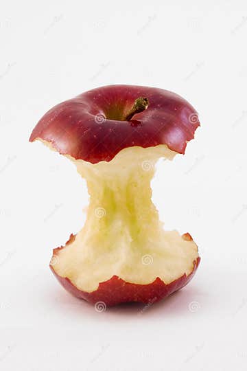 Apple Core Isolated on White Stock Photo - Image of fruit, crunch: 14295256
