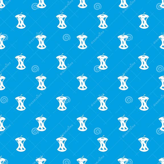 Apple Core Pattern Seamless Blue Stock Vector - Illustration of ...