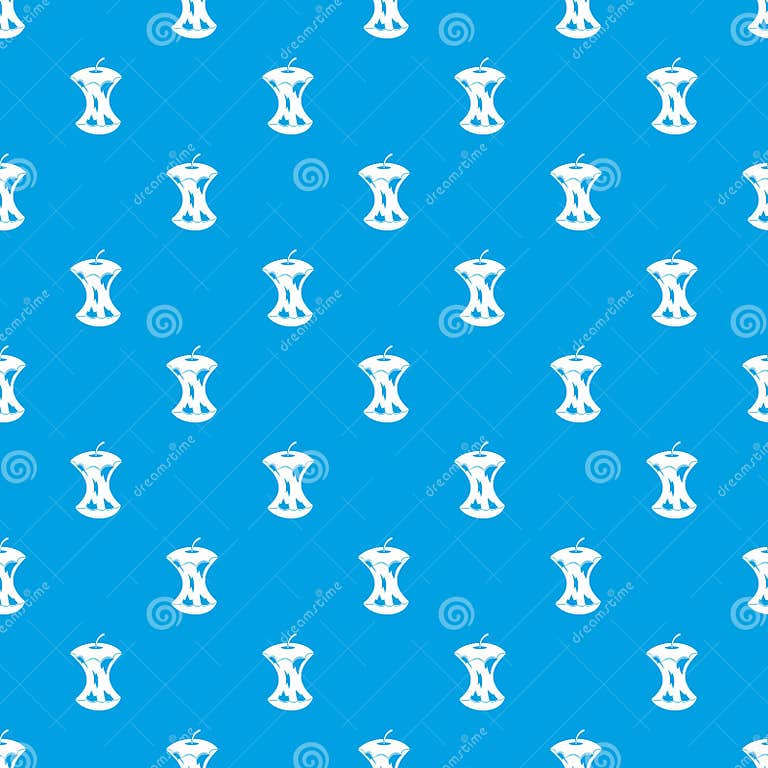 Apple Core Pattern Seamless Blue Stock Vector - Illustration of ...
