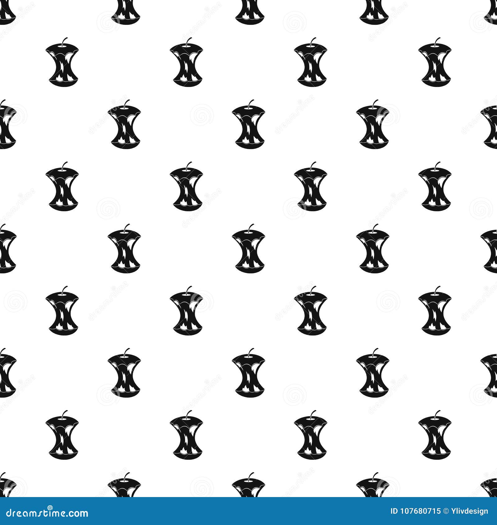 Apple core pattern vector stock vector. Illustration of organic - 107680715