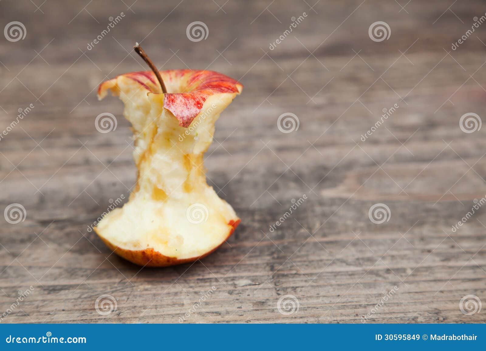 Apple core on a table stock image. Image of pulp, nutrition - 30595849
