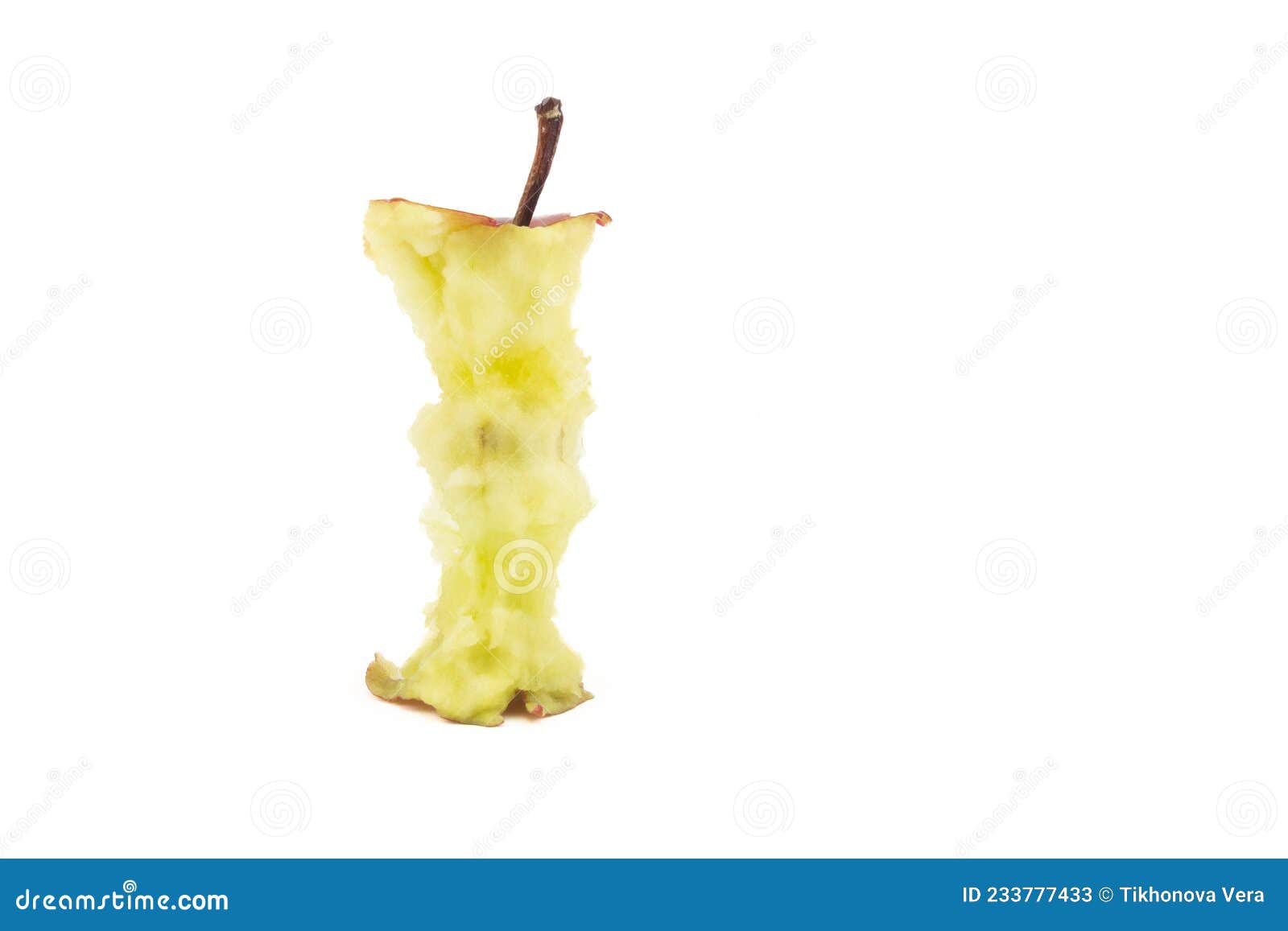 Apple Core on White Background Stock Image - Image of copy, life: 233777433