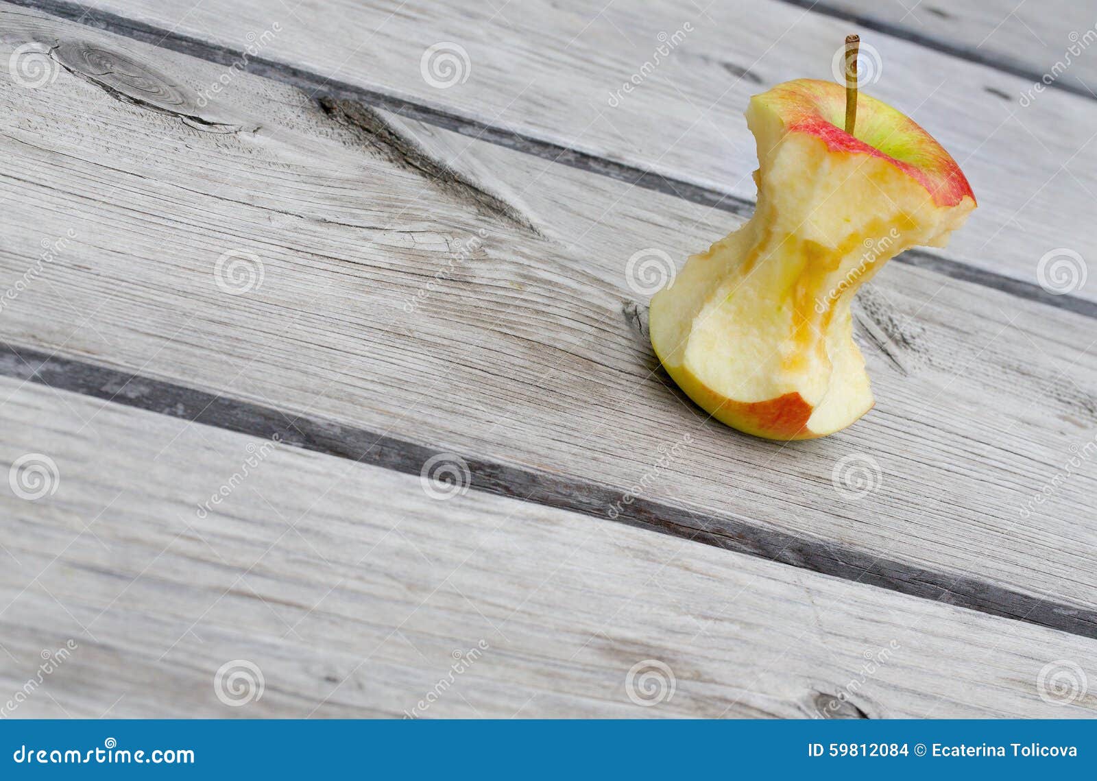 An apple core stock photo. Image of horizontal, delicious - 59812084