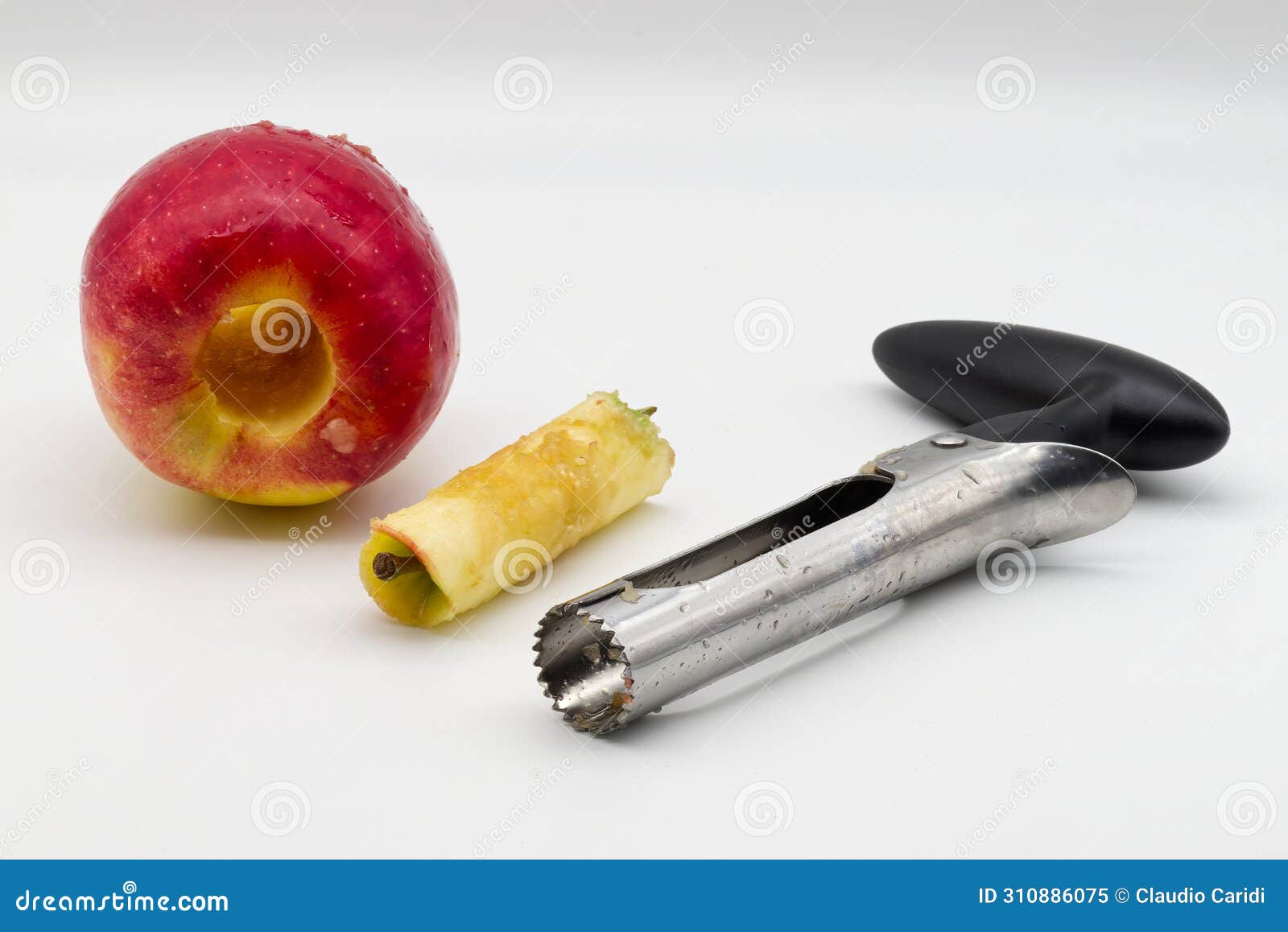 Apple Corer. Tool for Removing the Apple Core on White Background Stock ...