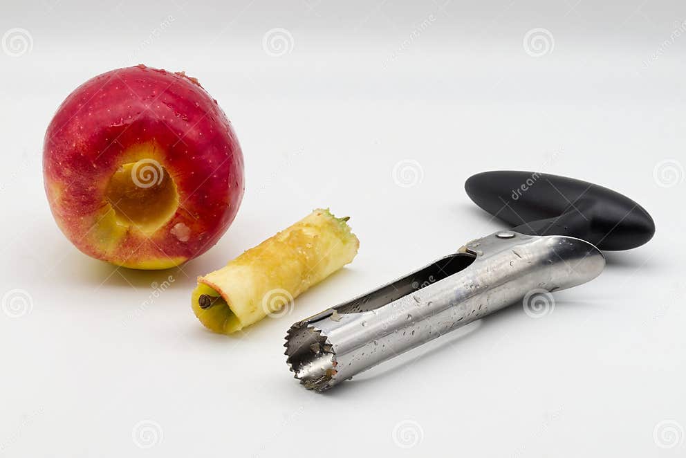 Apple Corer. Tool for Removing the Apple Core on White Background Stock ...