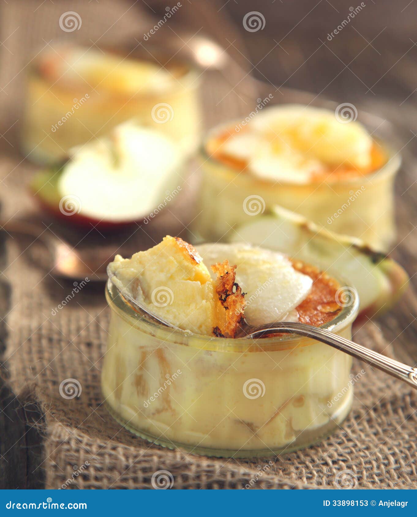 Apple creme brulee stock image. Image of fine, recipe - 33898153