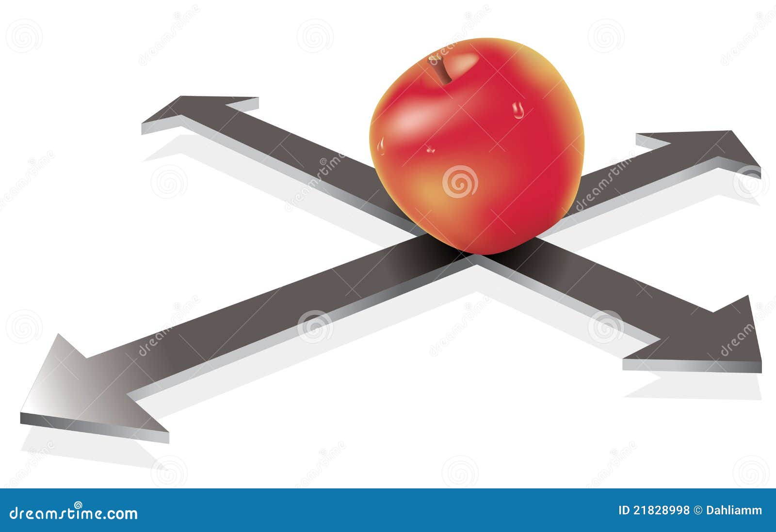 Apple on the crossroad stock vector. Illustration of choice - 21828998