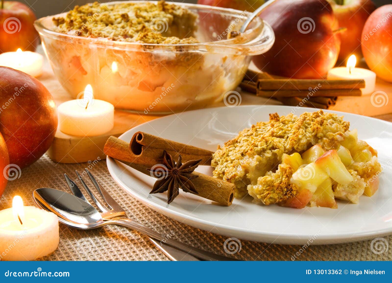 Apple crumble stock photo. Image of apples, baked, fresh - 13013362