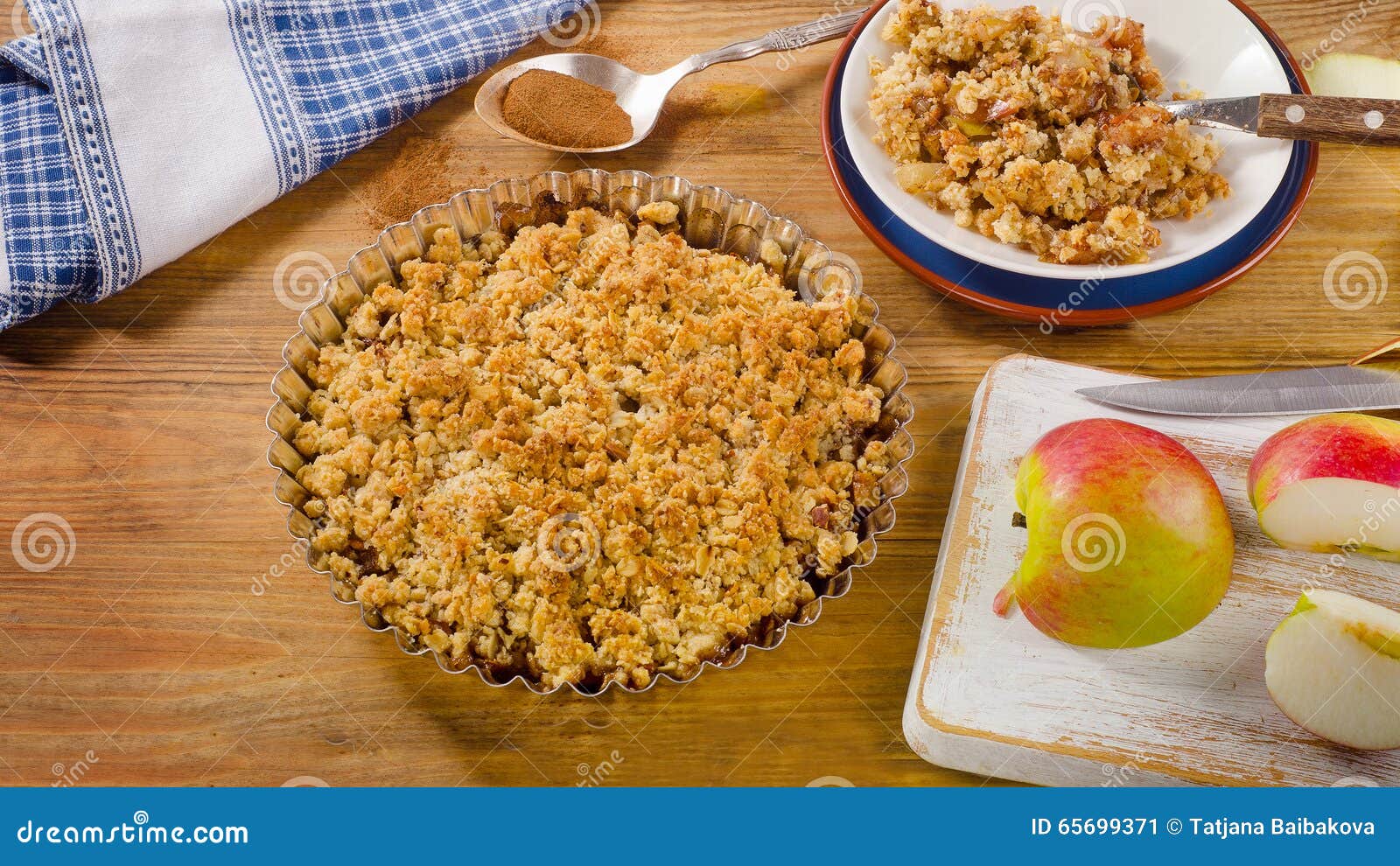 Apple Crumble stock image. Image of food, tasty, diet - 65699371
