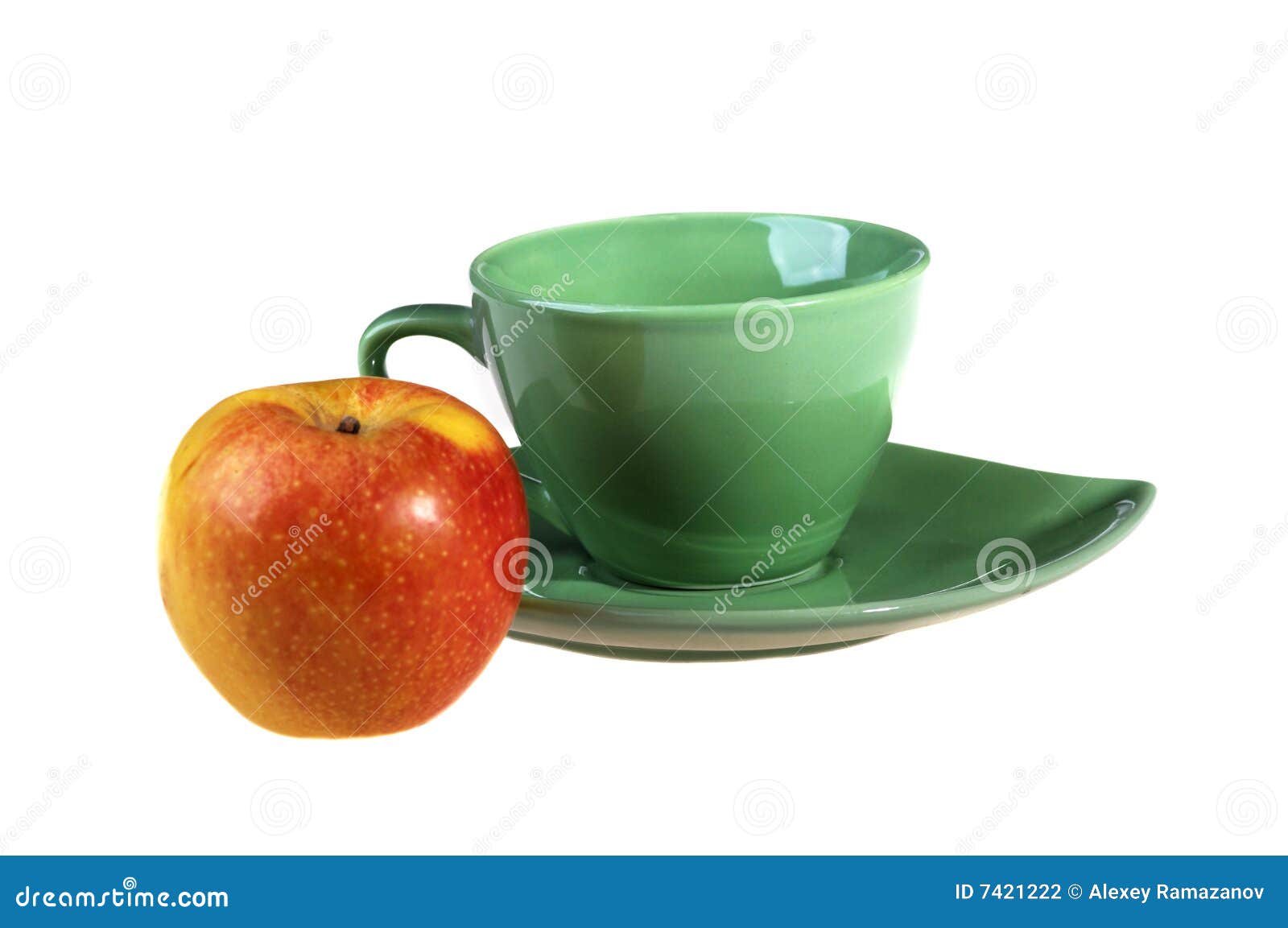 Apple and cup stock photo. Image of beverage, object, healthy - 7421222