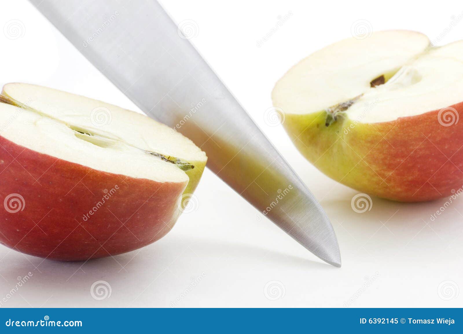 Apple cut through stock image. Image of cookery, kitchen - 6392145