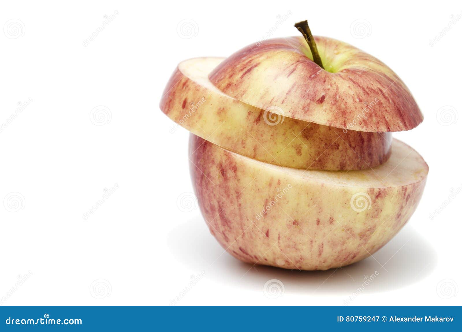 Apple with a Cut in the Middle Stock Image - Image of insulation, share ...