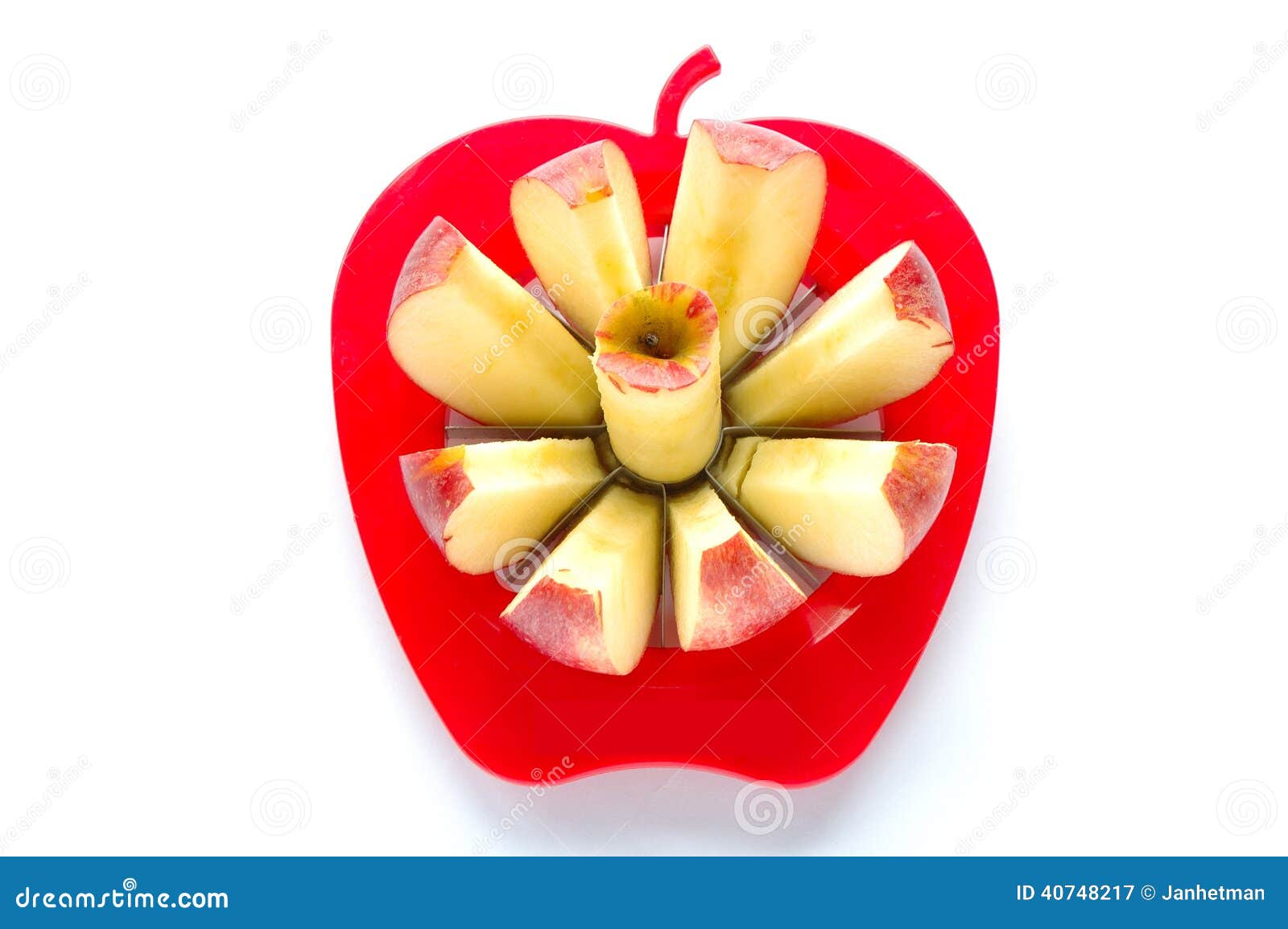 Apple Cut on White Background Stock Image - Image of core, pulp: 40748217