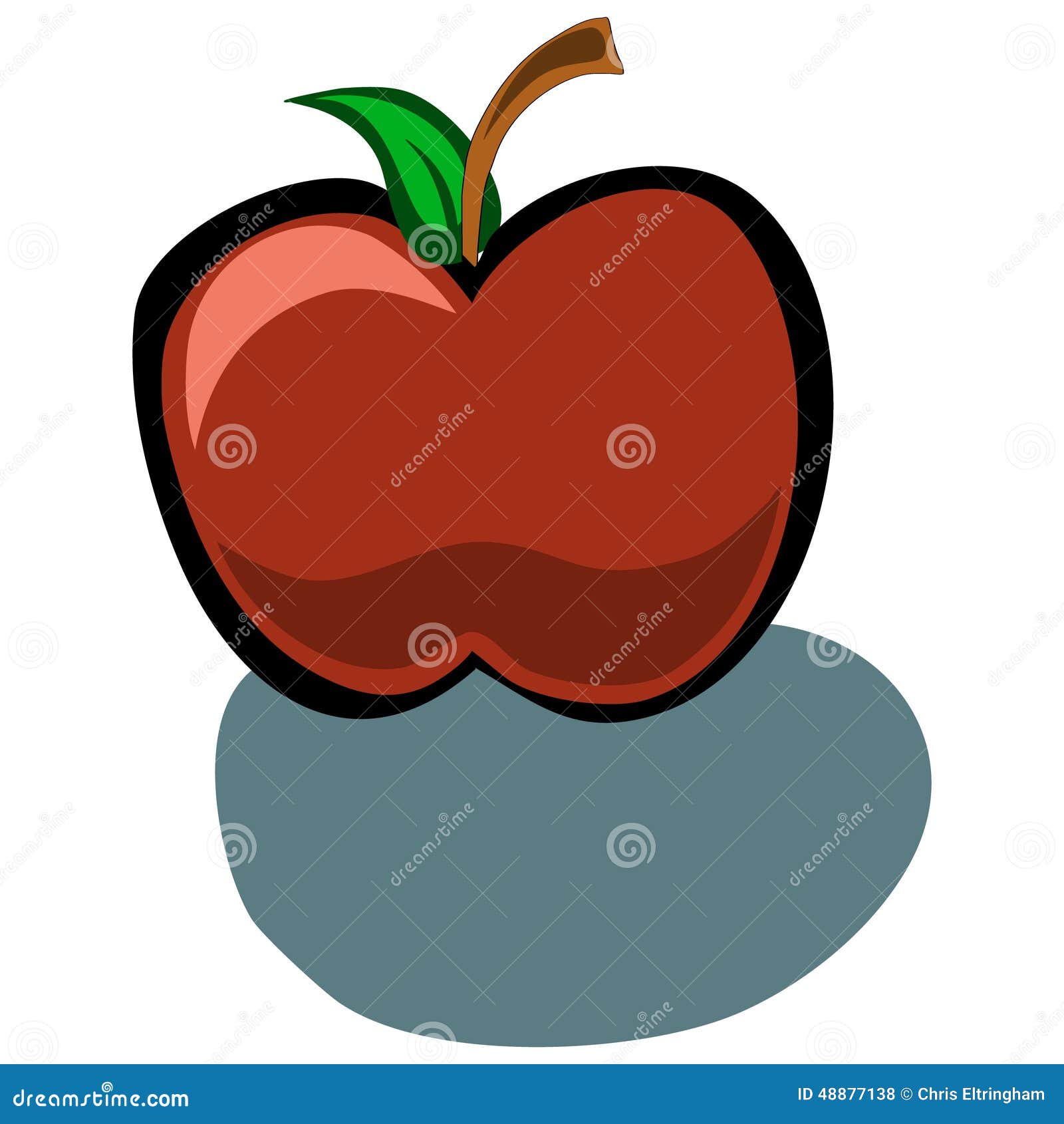 Apple stock vector. Illustration of white, nature, food - 48877138