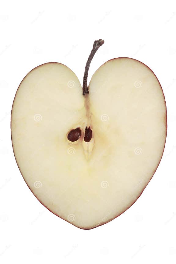 Apple dado forma coração imagem de stock. Imagem de forma - 586447