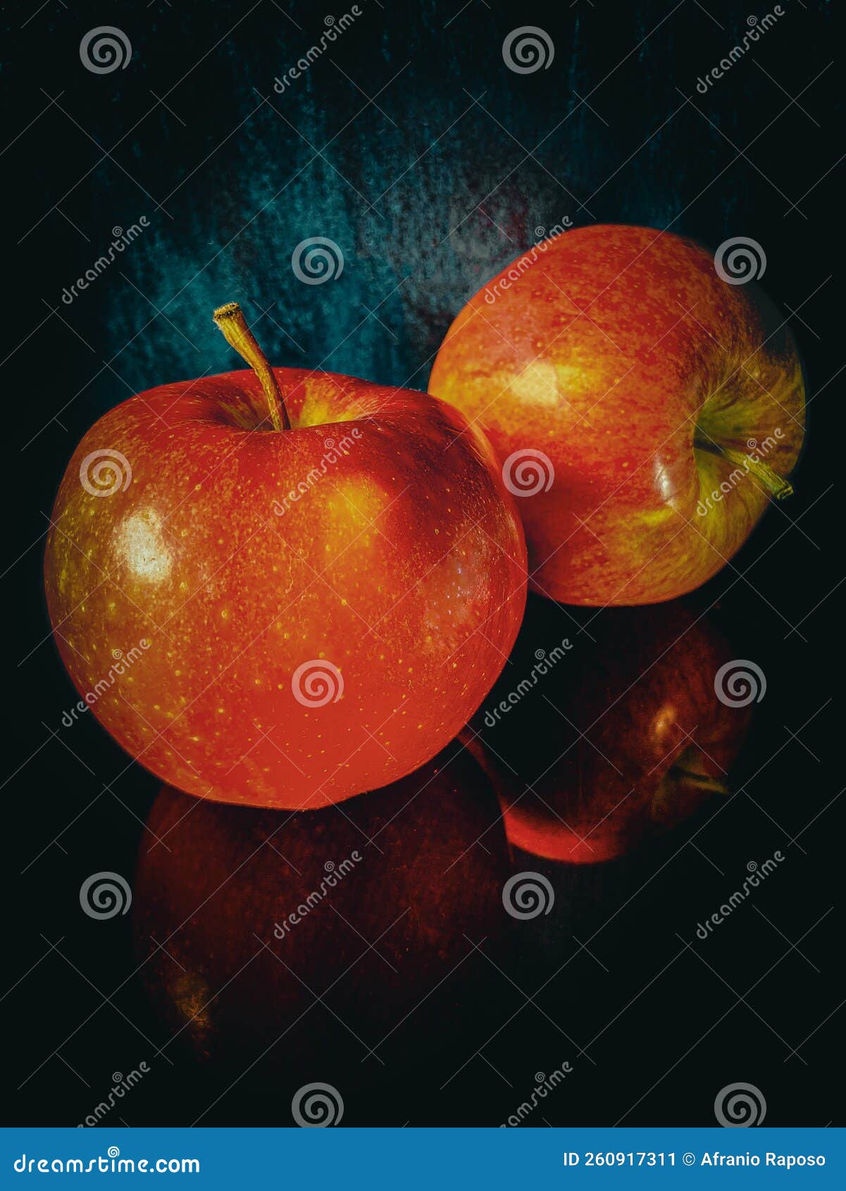 Apple in dark background stock image. Image of background - 260917311