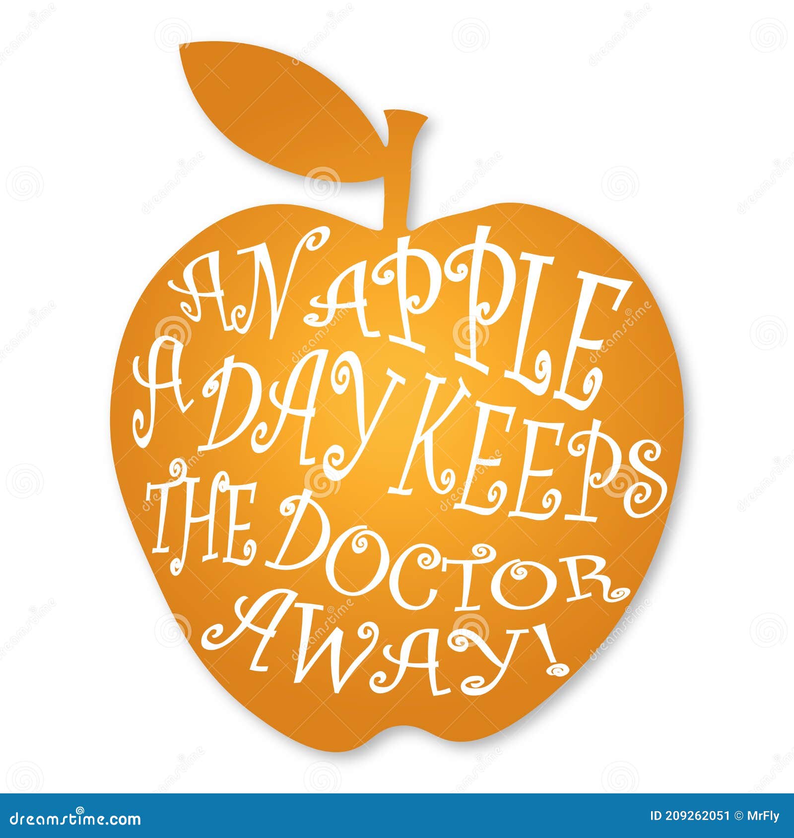 An Apple a Day, Yellow, Vector Illustration Stock Vector - Illustration ...
