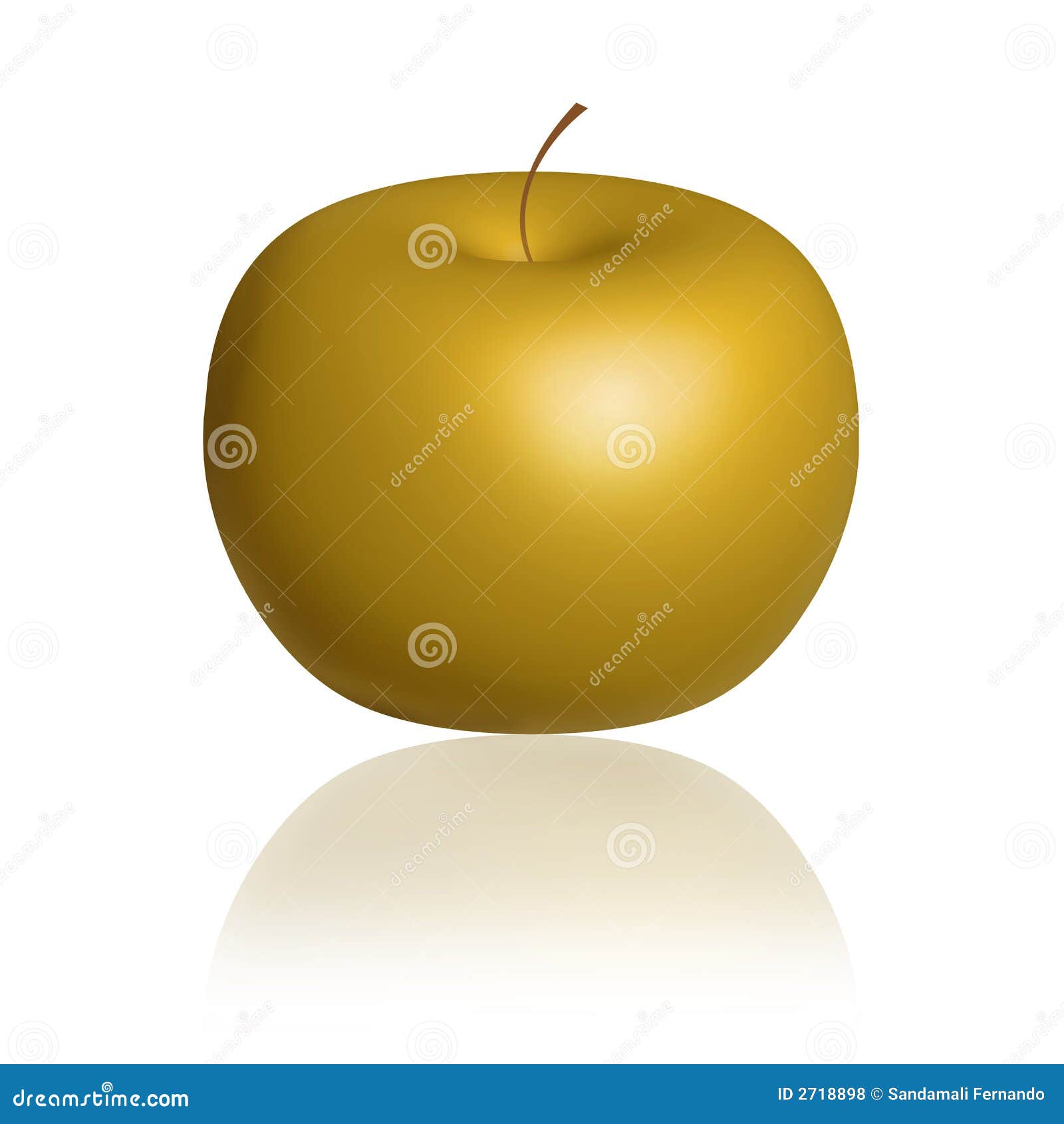 Apple de oro - oro Apple stock de ilustración. Ilustración de elegante ...