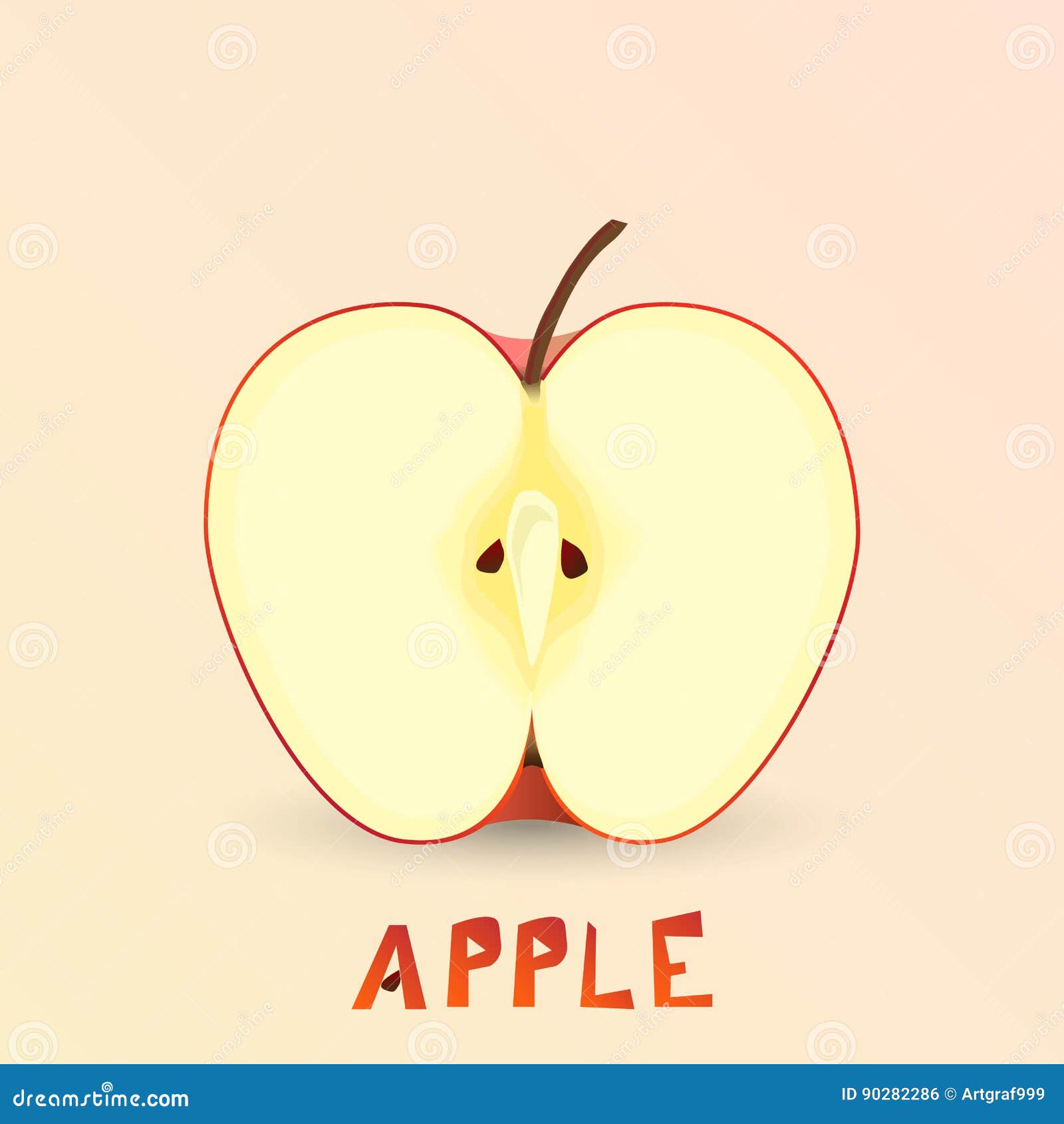 Apple design element stock illustration. Illustration of ossicle - 90282286