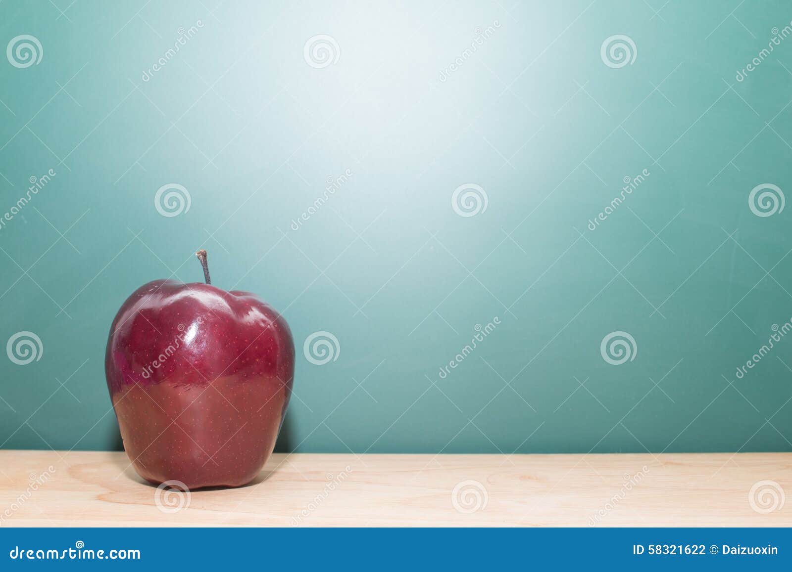 Apple on the desk stock photo. Image of horizontal, color - 58321622