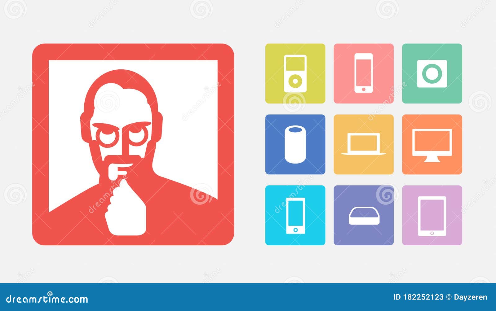 Iconic Digital Device Symbols Stock Vector - Illustration of mobile ...