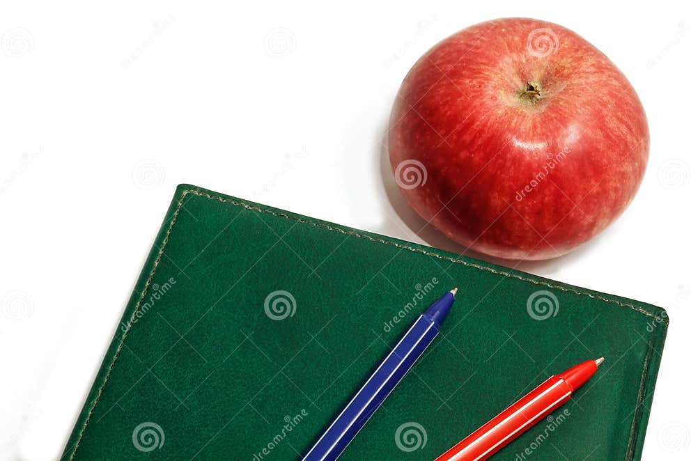 Apple and Diary stock image. Image of science, background - 125251495