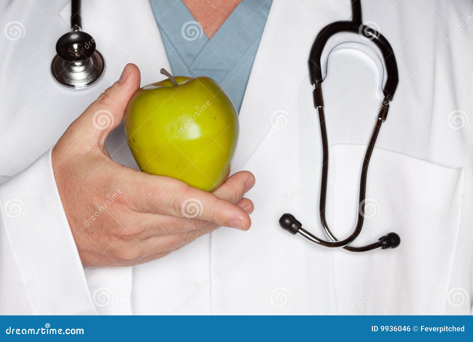 Apple Doctor Green Holding Male 库存照片 - 图片 包括有 白种人, 专业人员: 9936046