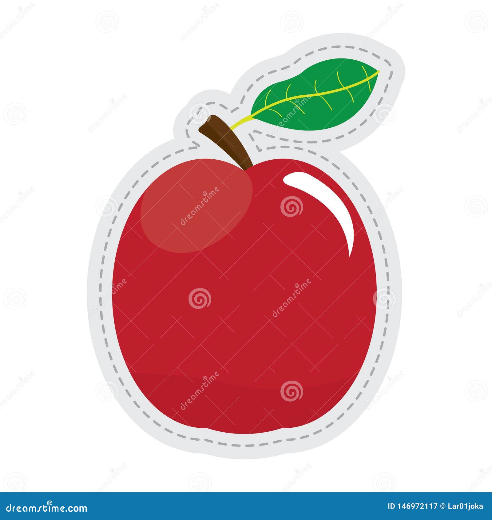Apple dotted sticker stock vector. Illustration of etching - 146972117