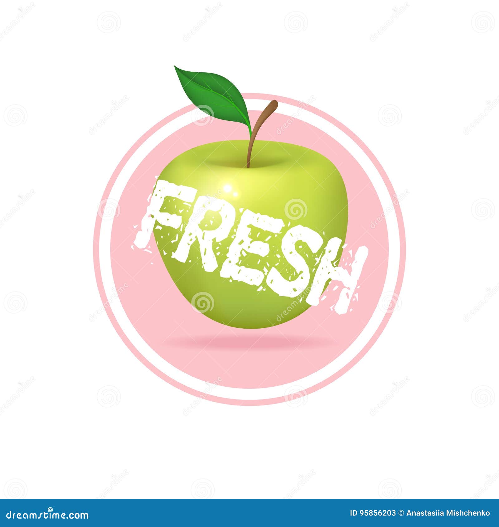 Apple Drink Label Design. Fresh Fruit Juice Sticker Illustration Stock ...