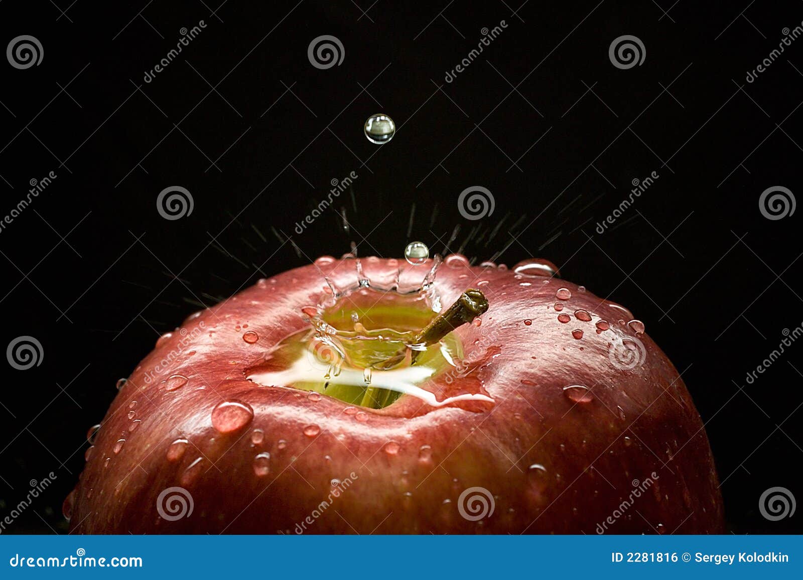 Apple, drops and splash stock photo. Image of rain, drops - 2281816
