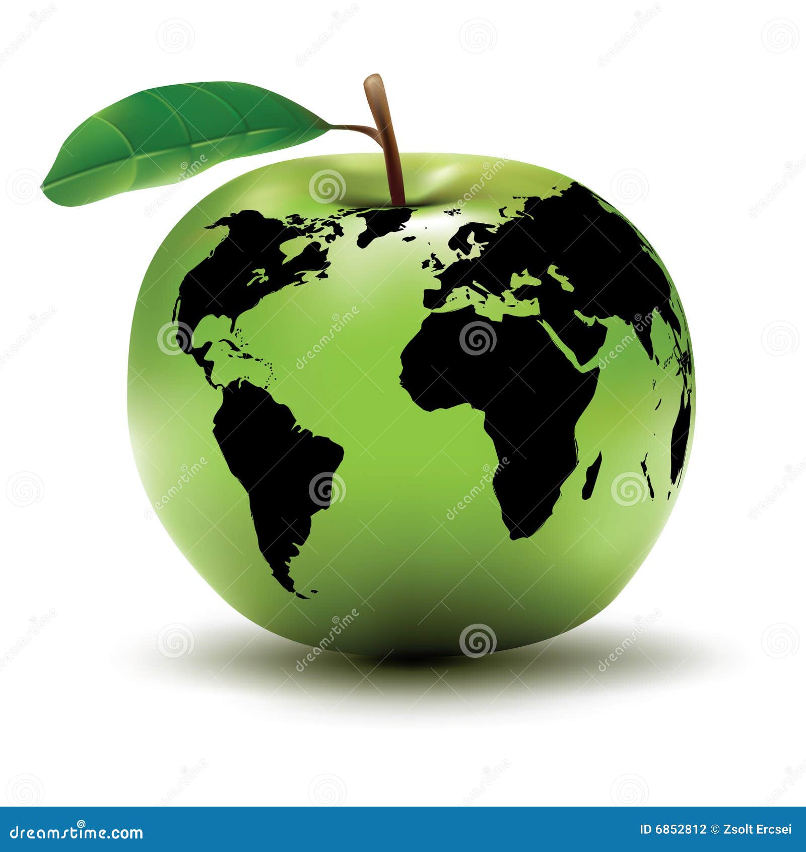 Apple - earth concept stock vector. Illustration of nature - 6852812