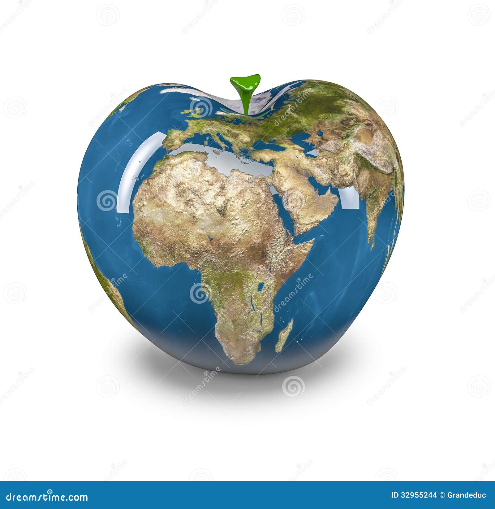Apple Earth stock illustration. Illustration of earth - 32955244