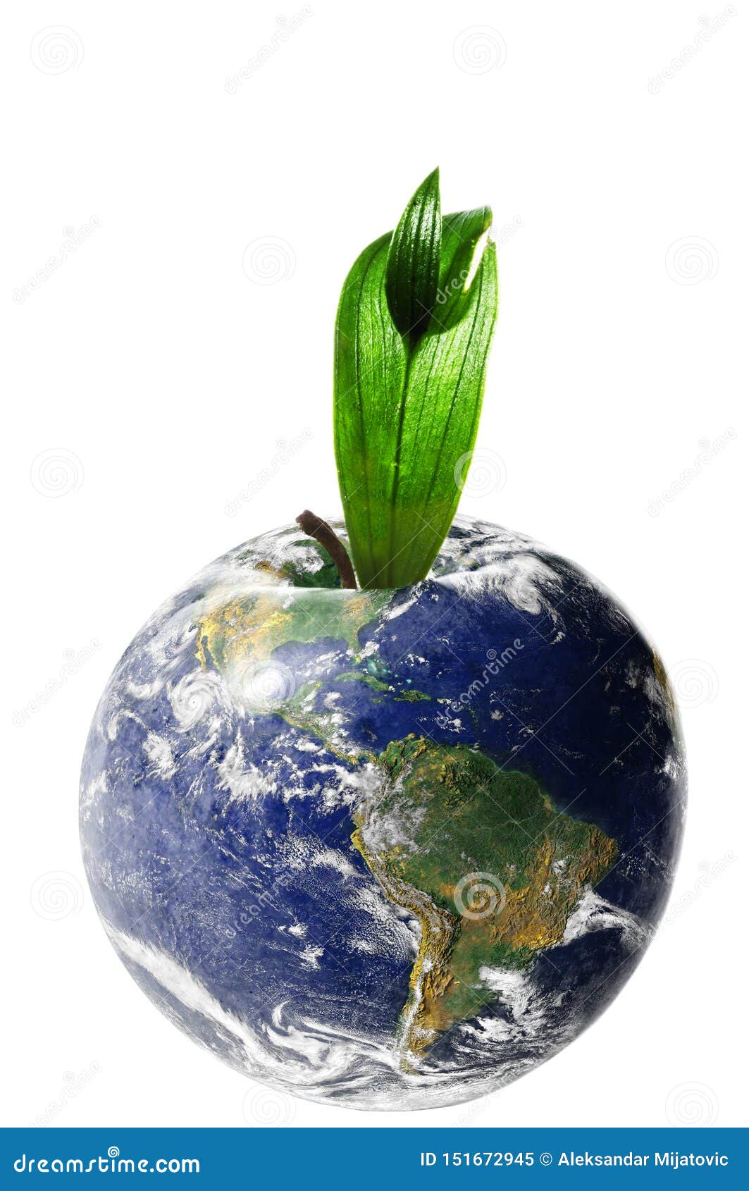 Apple Earth Isolated on White Stock Image - Image of nature, natural ...