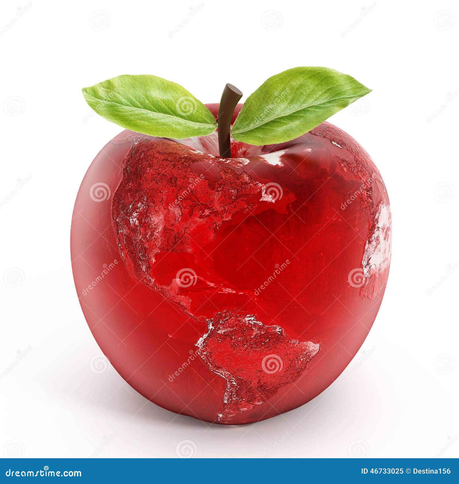Apple With Earth Texture Map Royalty-Free Stock Image | CartoonDealer ...