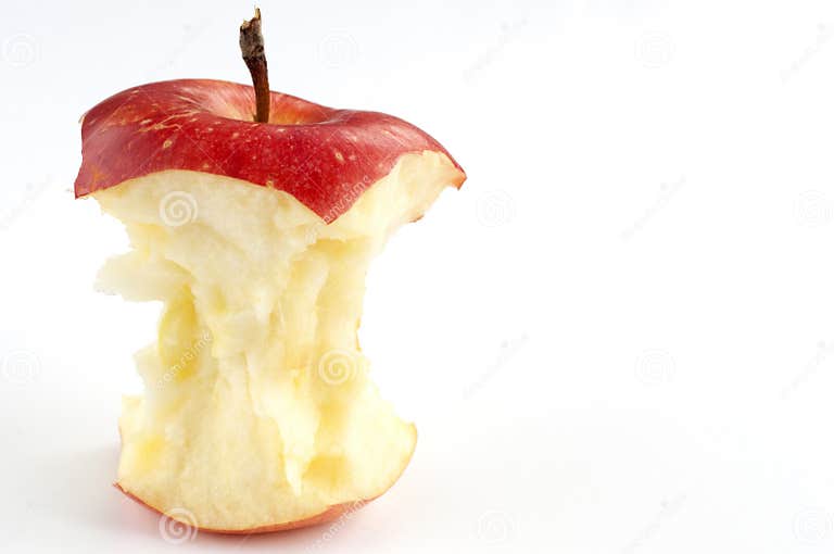 Apple eaten stock photo. Image of size, white, eaten - 18165542