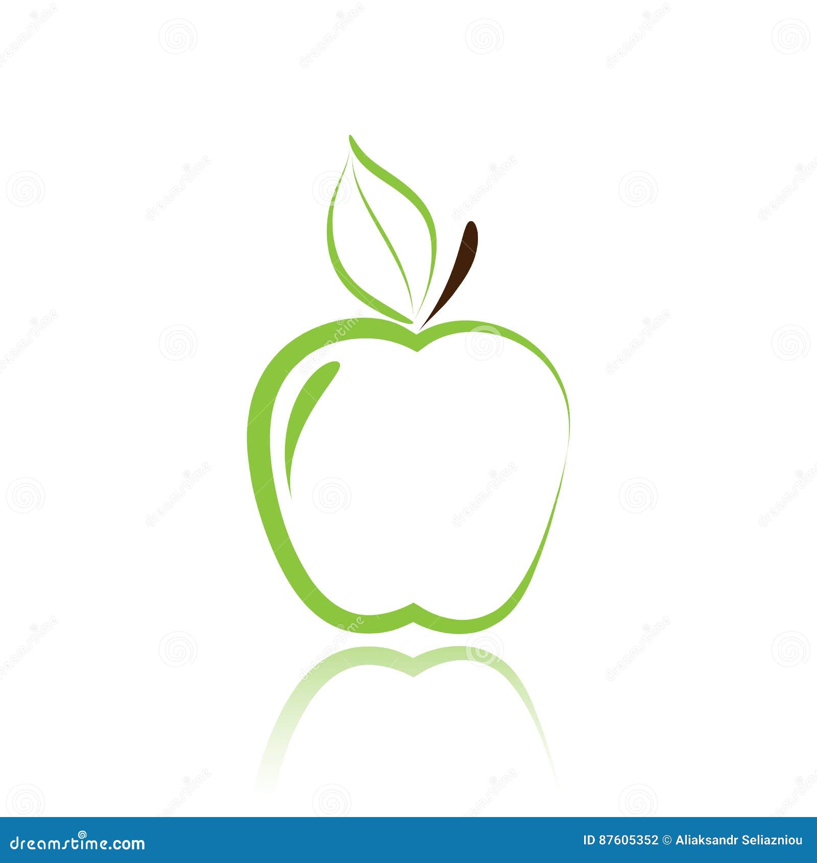 Apple stock vector. Illustration of symbol, shadow, apple - 87605352
