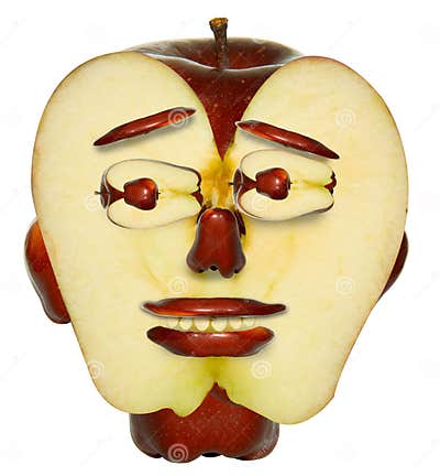Apple face stock illustration. Illustration of composed - 755837