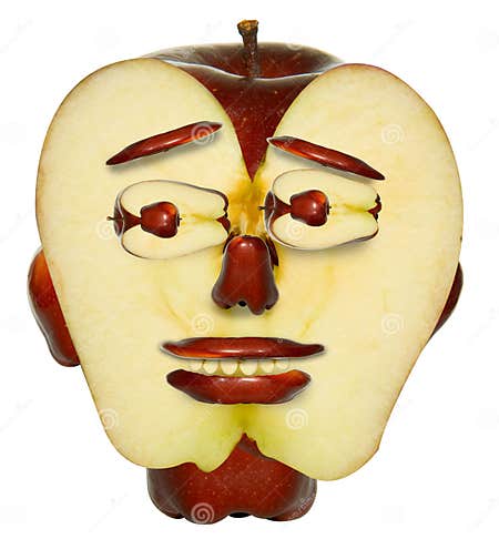 Apple face stock illustration. Illustration of composed - 755837