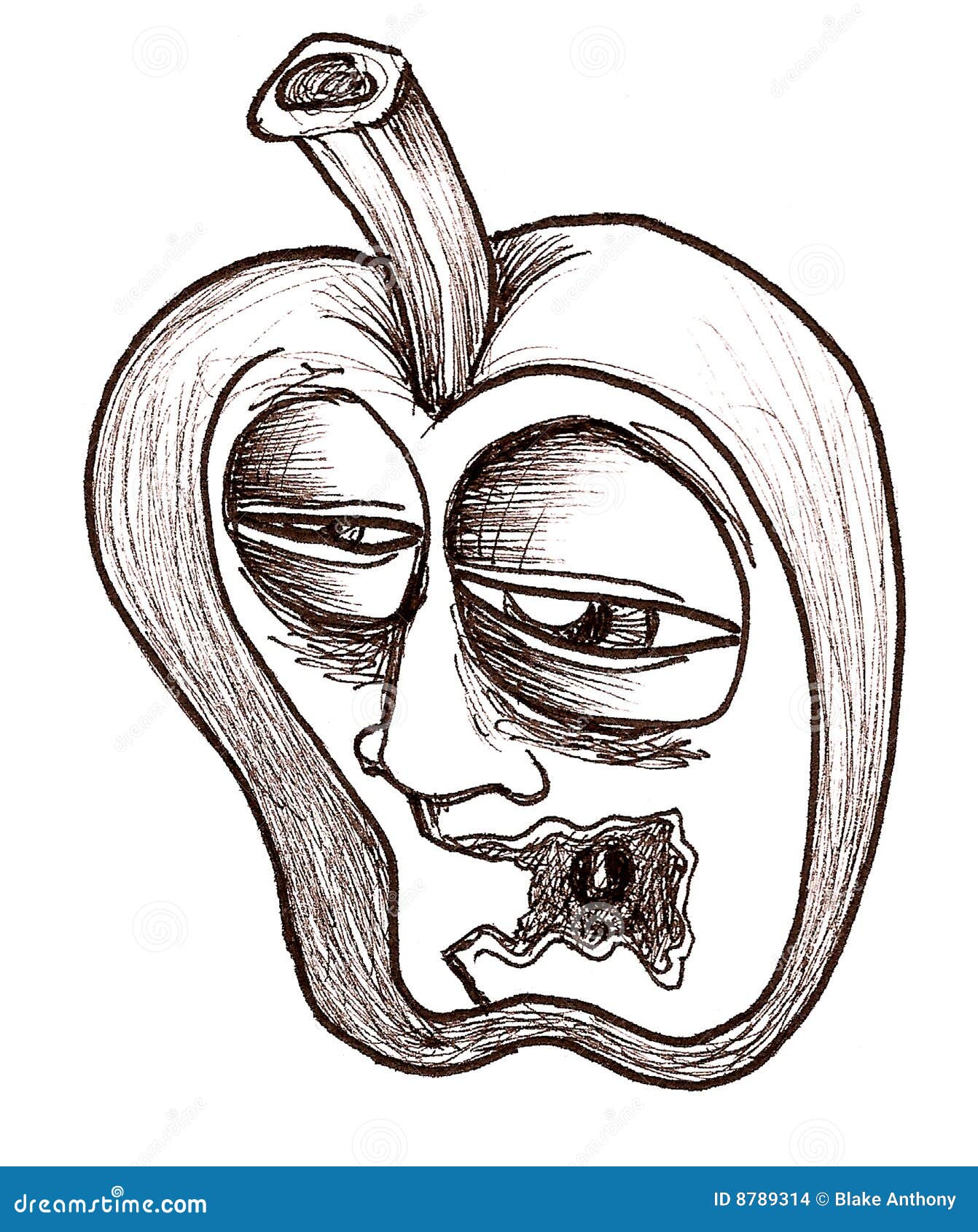 Apple Face stock illustration. Illustration of pyramid - 8789314