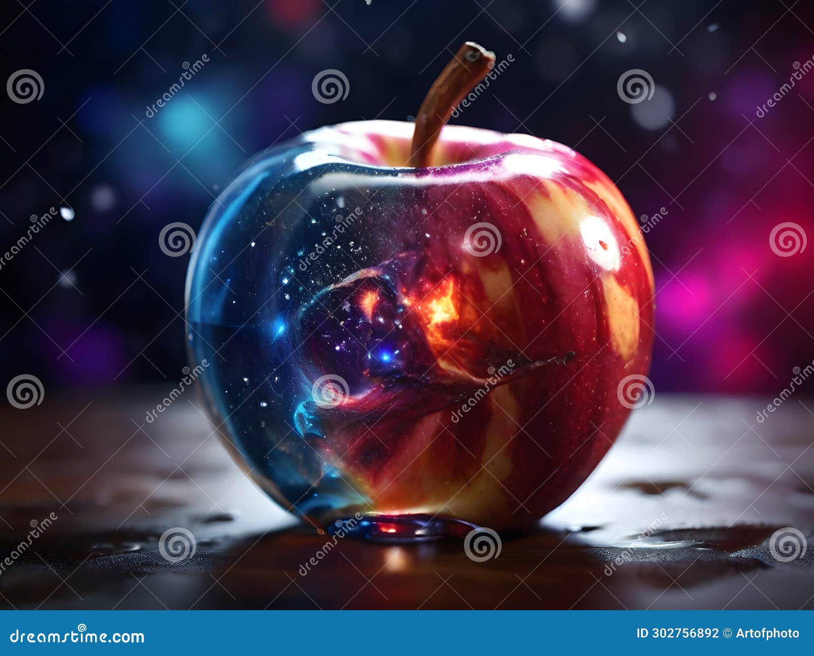 Apple with Face, an Amusing Image of a Cartoon-Like Apple Containing a ...