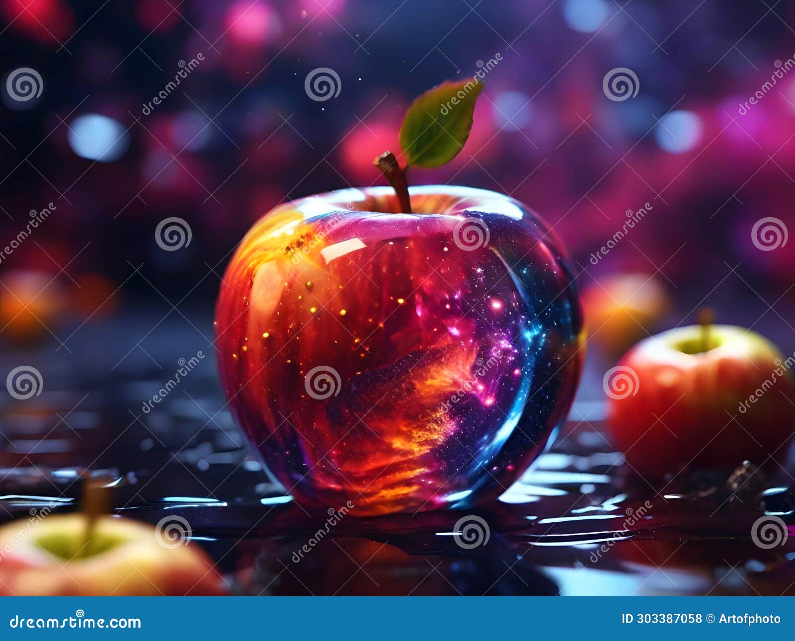 Apple with Face, an Amusing Image of a Cartoon-Like Apple Containing a ...