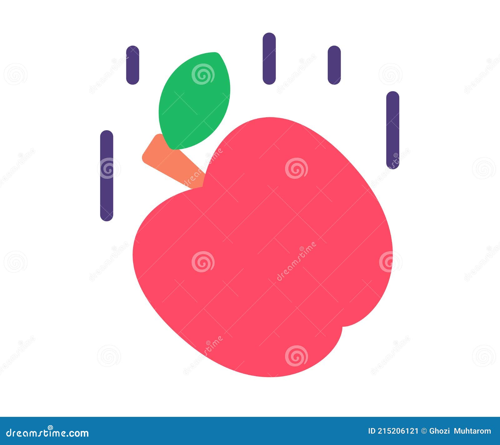Apple Fall Single Isolated Icon with Flat Style Stock Vector ...