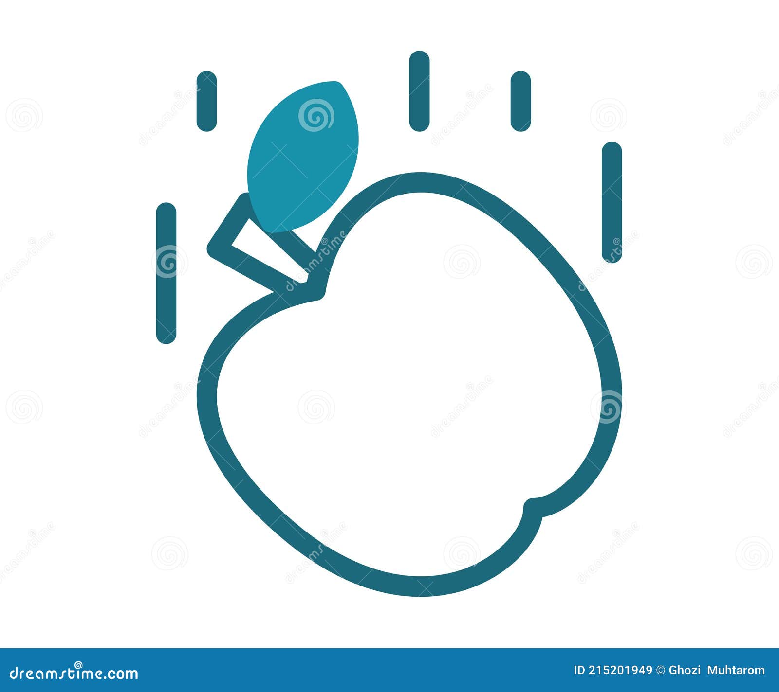 Apple Fall Single Isolated Icon with Solid Line Style Stock Vector ...