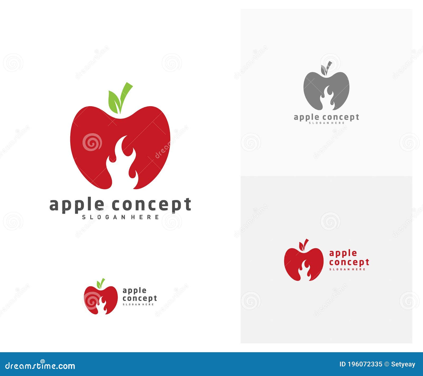 Apple Fire Logo Design Vector Template, Fruits Apple Icon Symbol Stock ...