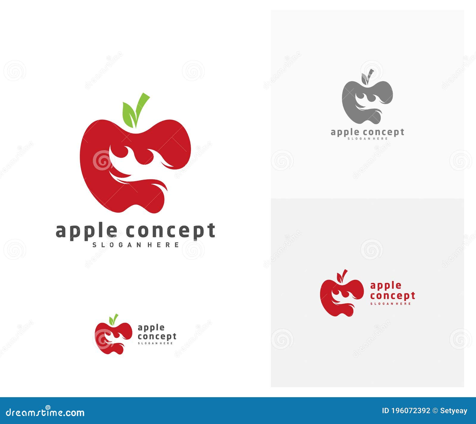 Apple Fire Logo Design Vector Template, Fruits Apple Icon Symbol Stock ...