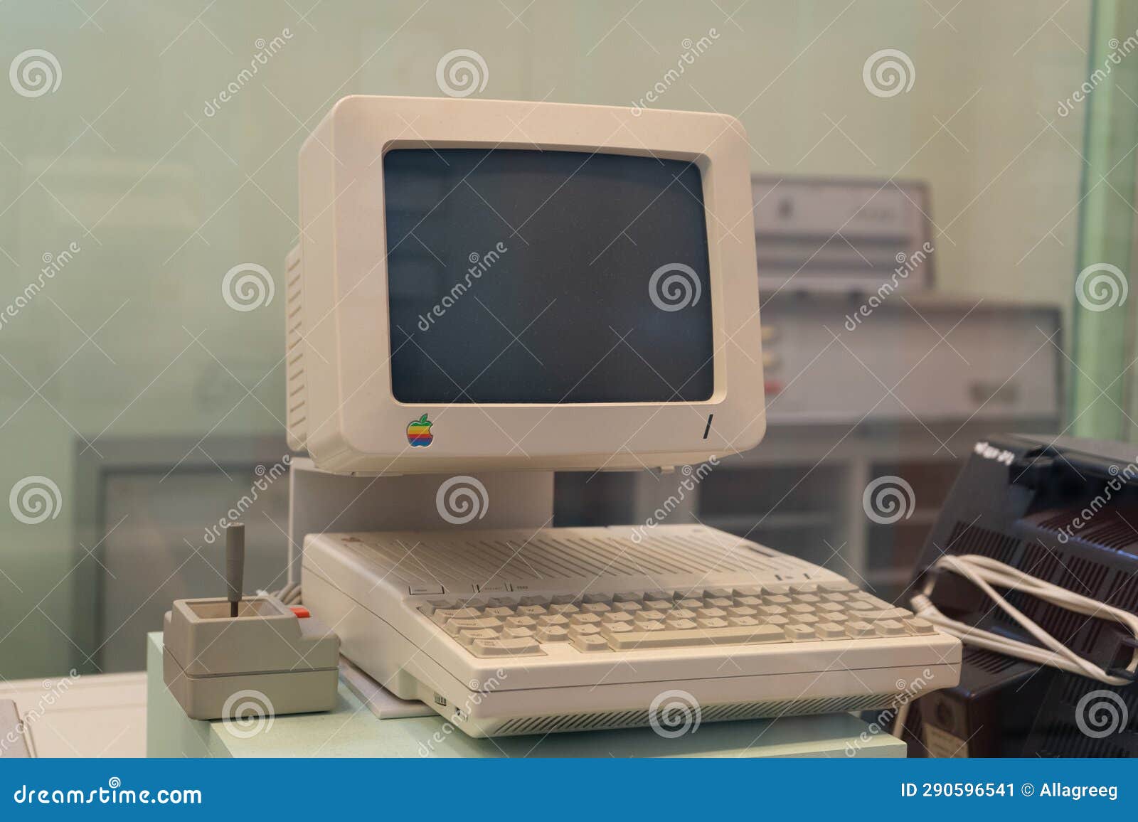 APPLE First Computer. Old Display, Keyboard and Poland, Warsaw - July ...