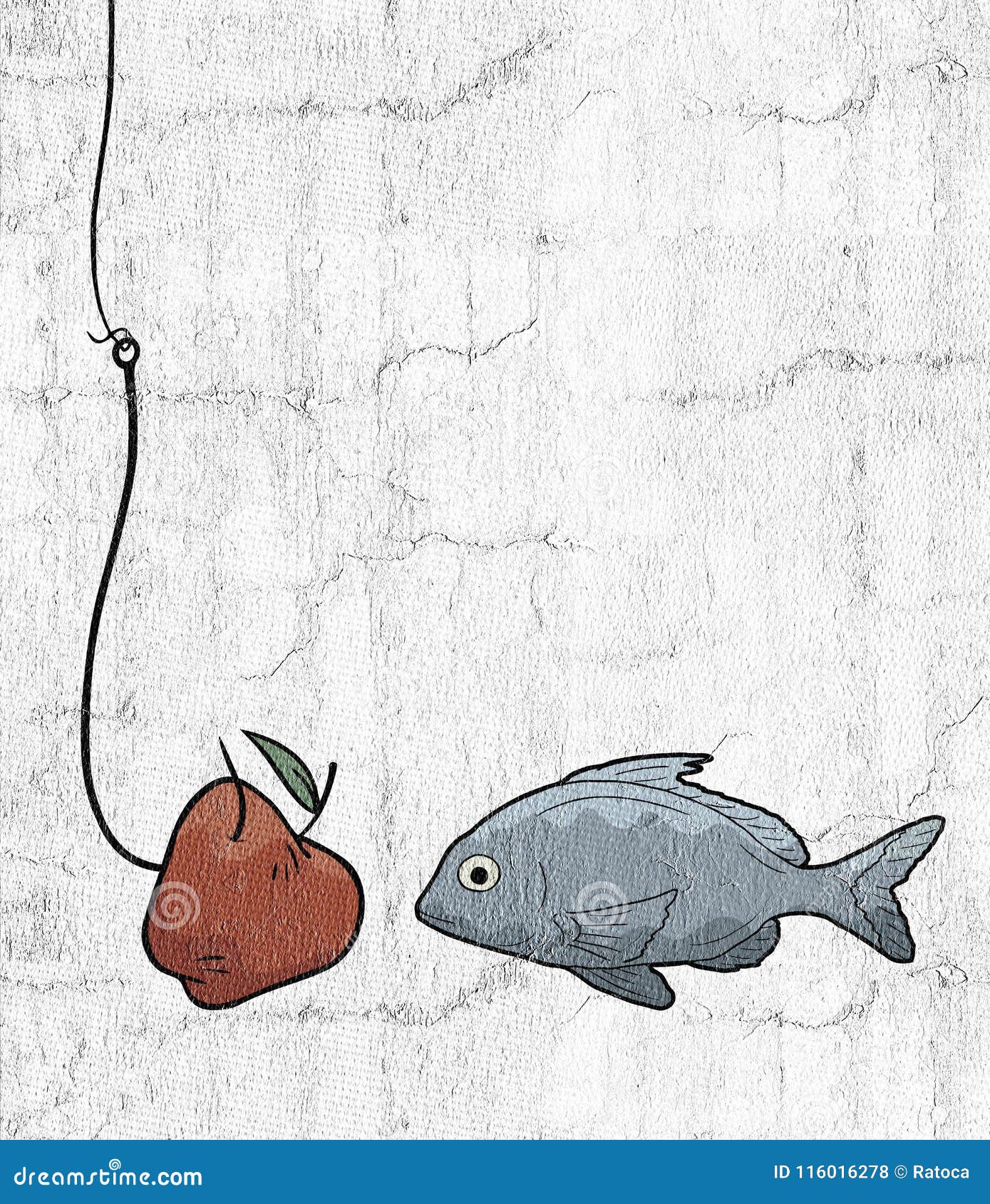 Apple and fish stock illustration. Illustration of food - 116016278