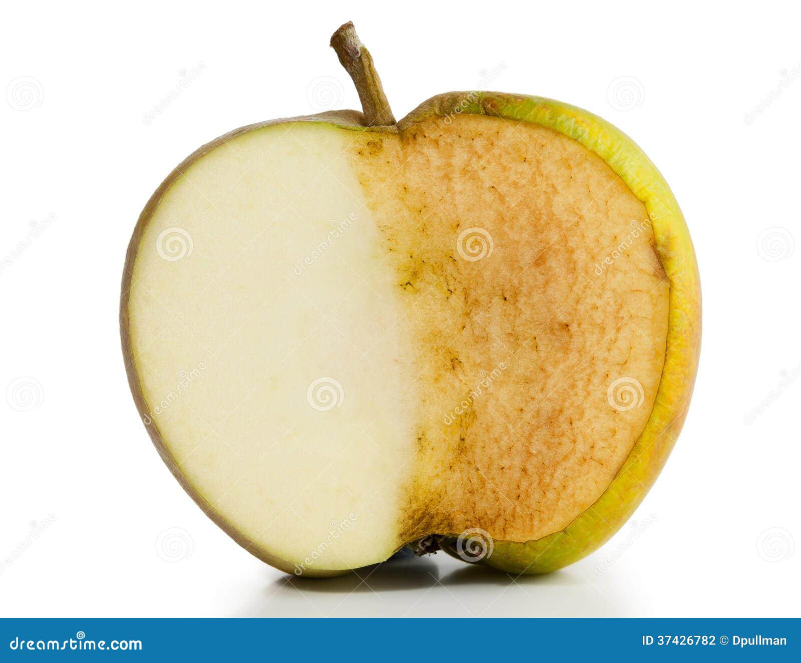 Apple fresco e deteriorado foto de stock. Imagem de metade - 37426782