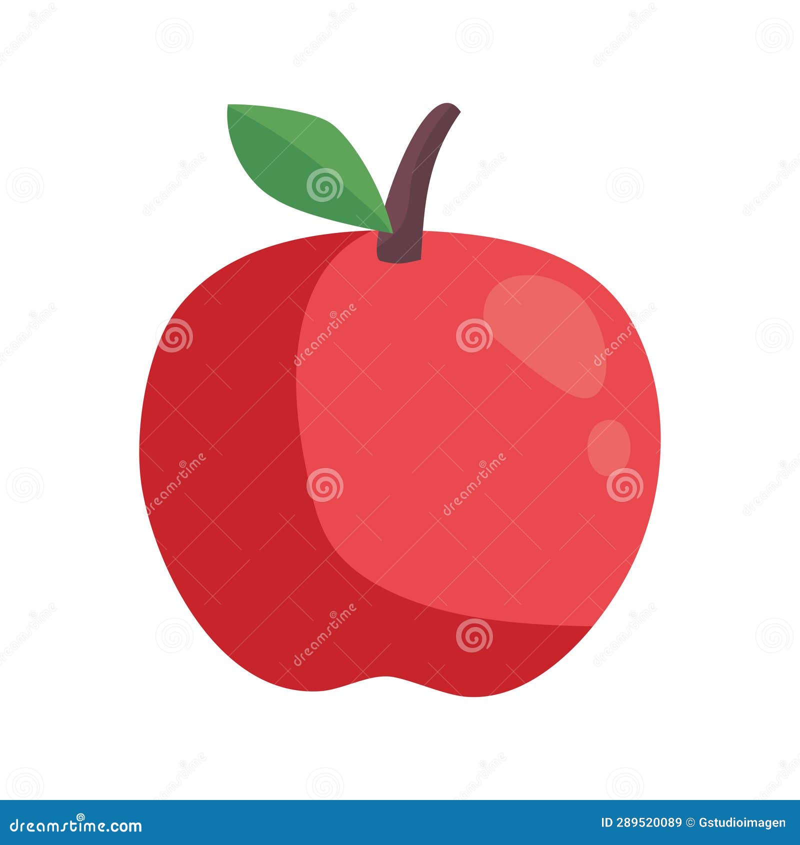 Apple fresh fruit icon stock vector. Illustration of juicy - 289520089