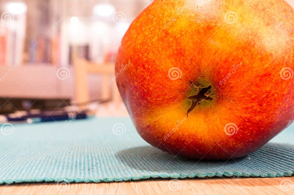 Apple stock image. Image of fruit, food, table, apple - 49274563